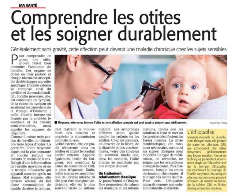 La prise en charge de l'otite en étiopathie - Etiopathe Paris | Cabinet ...